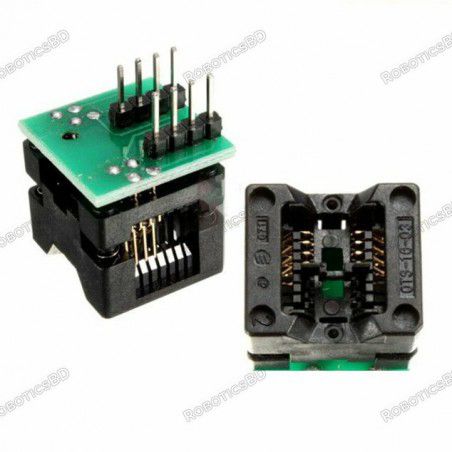 SOP8 to DIP8 IC Test Clip Socket Programmer Adapter Robotics Bangladesh