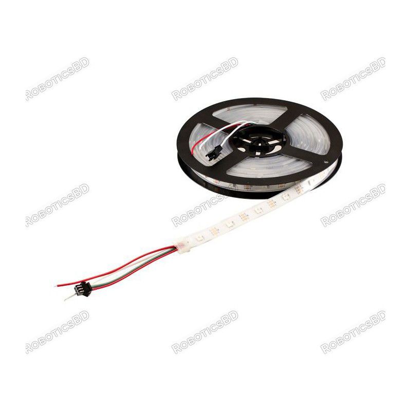 5M Addressable RGB LED Strip WS2812B 30 Per Meter White Strip ...