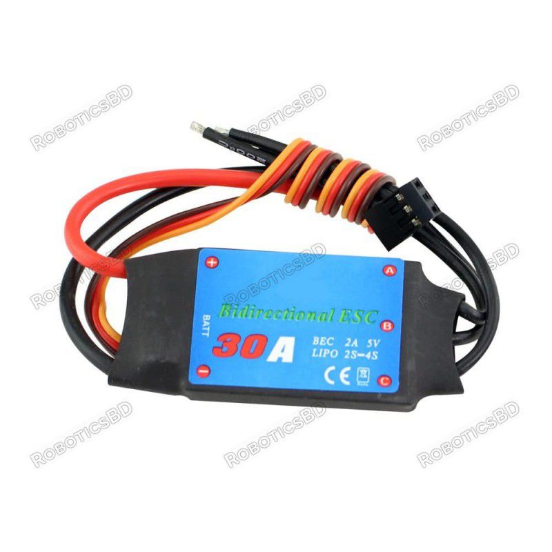 40A Bidirectional Brushless ESC 2–6S with 5V/3A UBEC Robotics Bangladesh