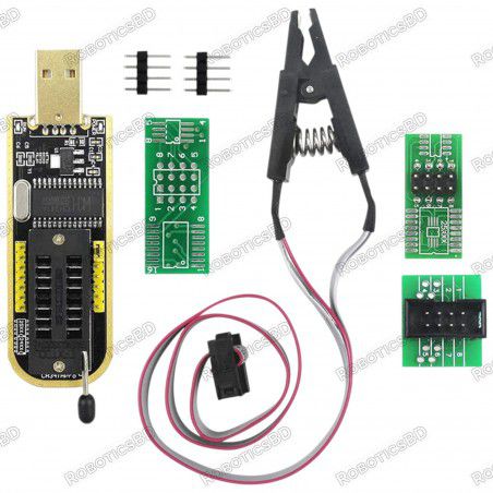 CH341A USB Programmer with SOIC8 SOP8 Test Clip and Adapter Set ...