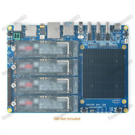CM3588 Ultra NAS Computing Kit – RK3588, 8GB RAM + 64GB eMMC 4× NVMe ...