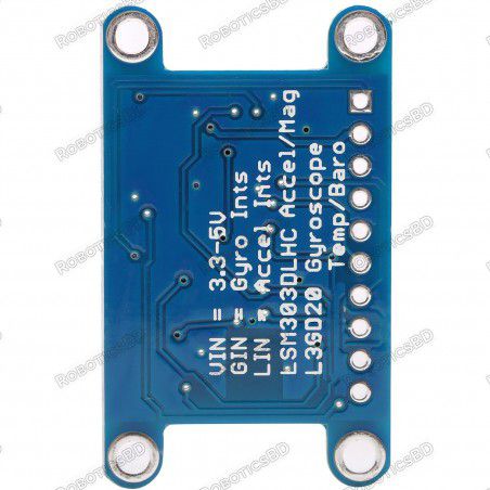 10 DOF IMU Sensor Module LSM303 + L3GD20 + BMP180 I2C 3.3V–5V Robotics ...