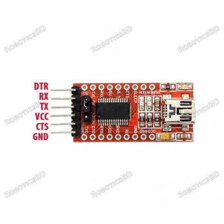 FTDI USB to TTL Serial Converter Adapter FT232RL Robotics Bangladesh