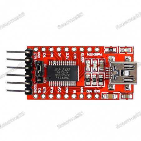 FTDI USB to TTL Serial Converter Adapter FT232RL Robotics Bangladesh