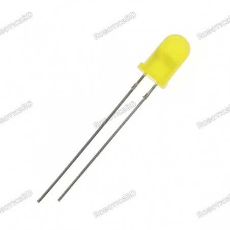 5 mm Yellow LED (Pack of 5) Robotics Bangladesh