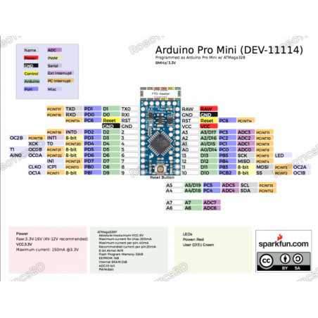 Arduino Pro Mini 328 5V/16Mhz Robotics Bangladesh