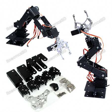 Robot Clamp Arm Kit 6DOF 460CM Height Aluminium Arduino Robot Clamp ...