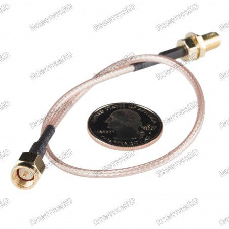 SMA Female to SMA Male - Interface Cable 250mm Robotics Bangladesh