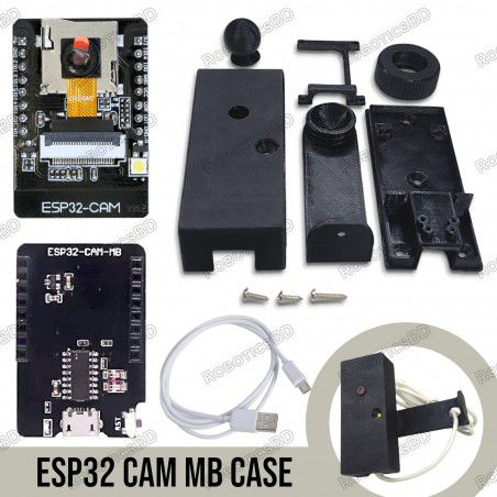 ESP32-CAM MB Case with Mounting Accessories and USB Cable Robotics ...
